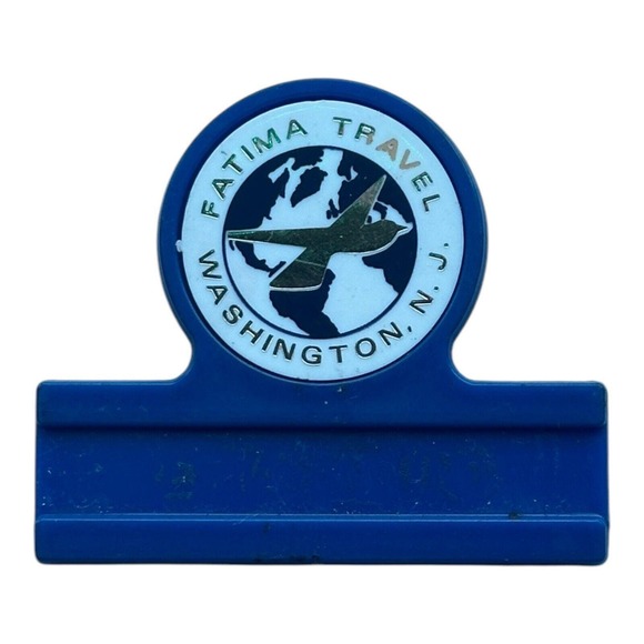Bags | 196s Fatima Travel Agency Washington Nj Name Tag Holder Pin On ...